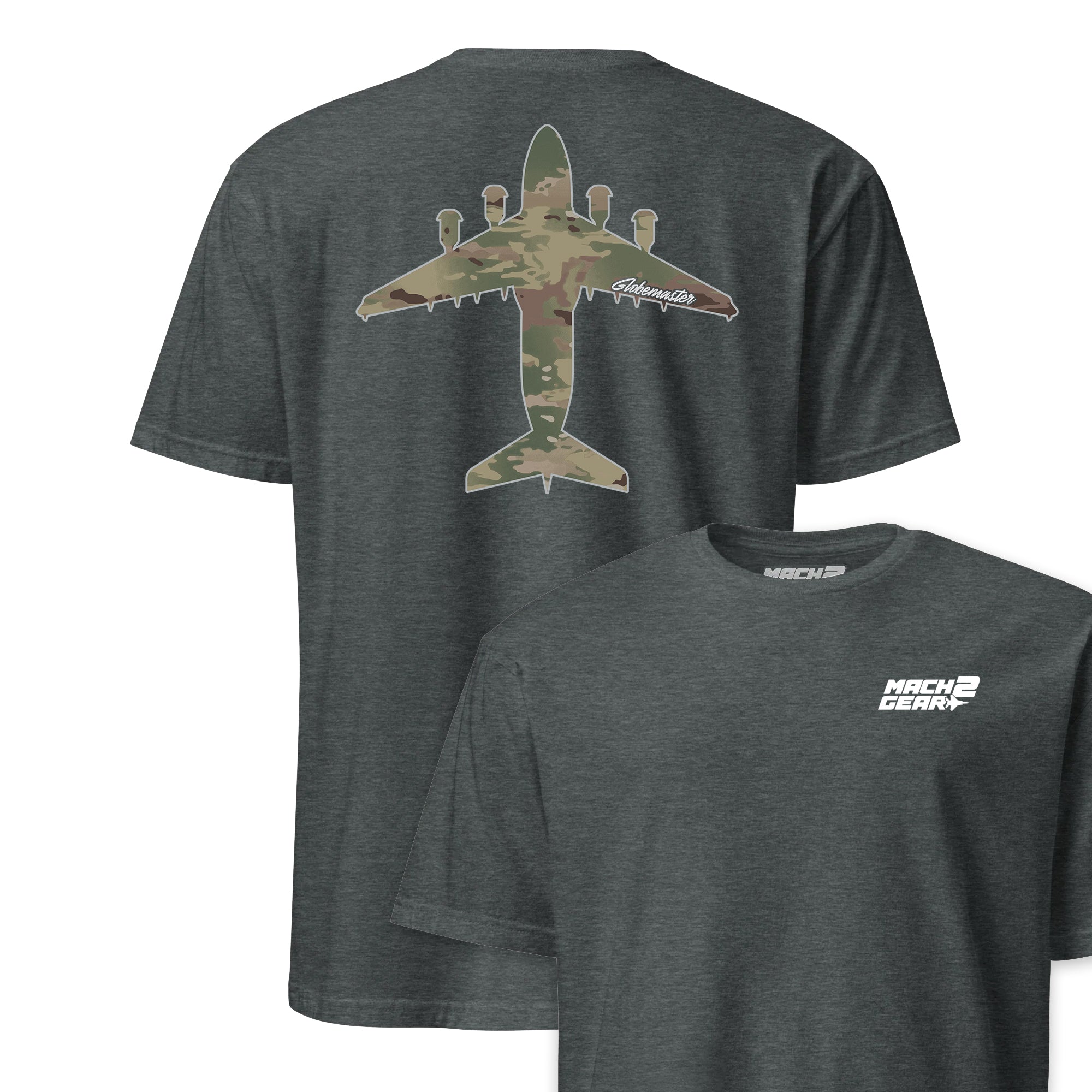 C-5 "Galaxy" OCP Camo Silhouette Front & Back T-Shirt