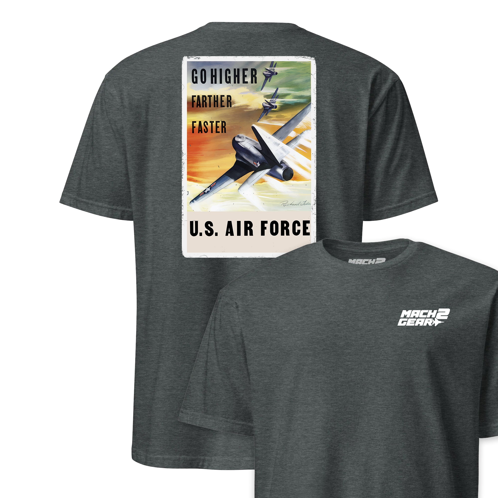 Go Higher Farther Faster Air Corps Recruiting Poster T-Shirt